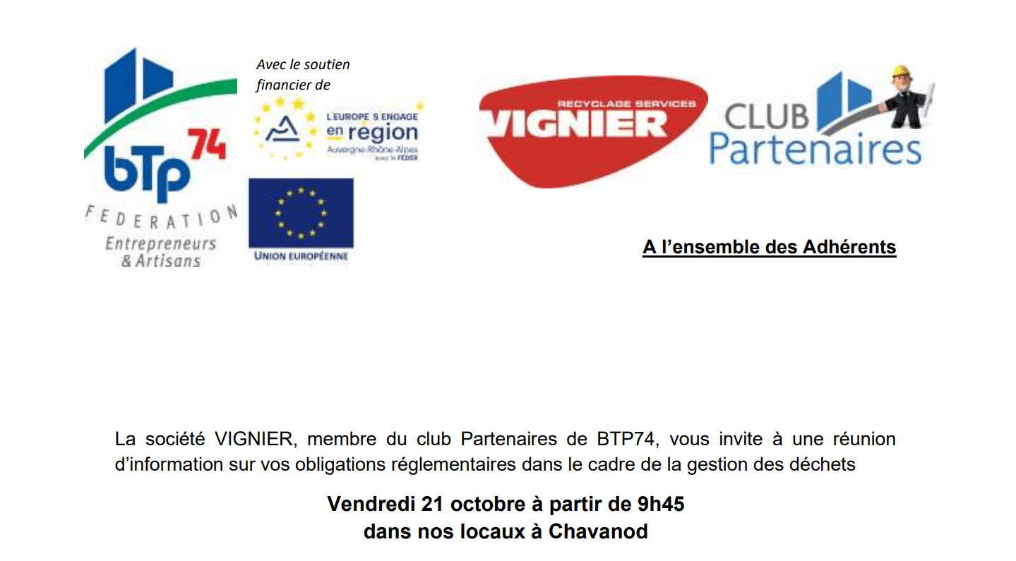 Réunion d'information Vignier - Fédération BTP 74